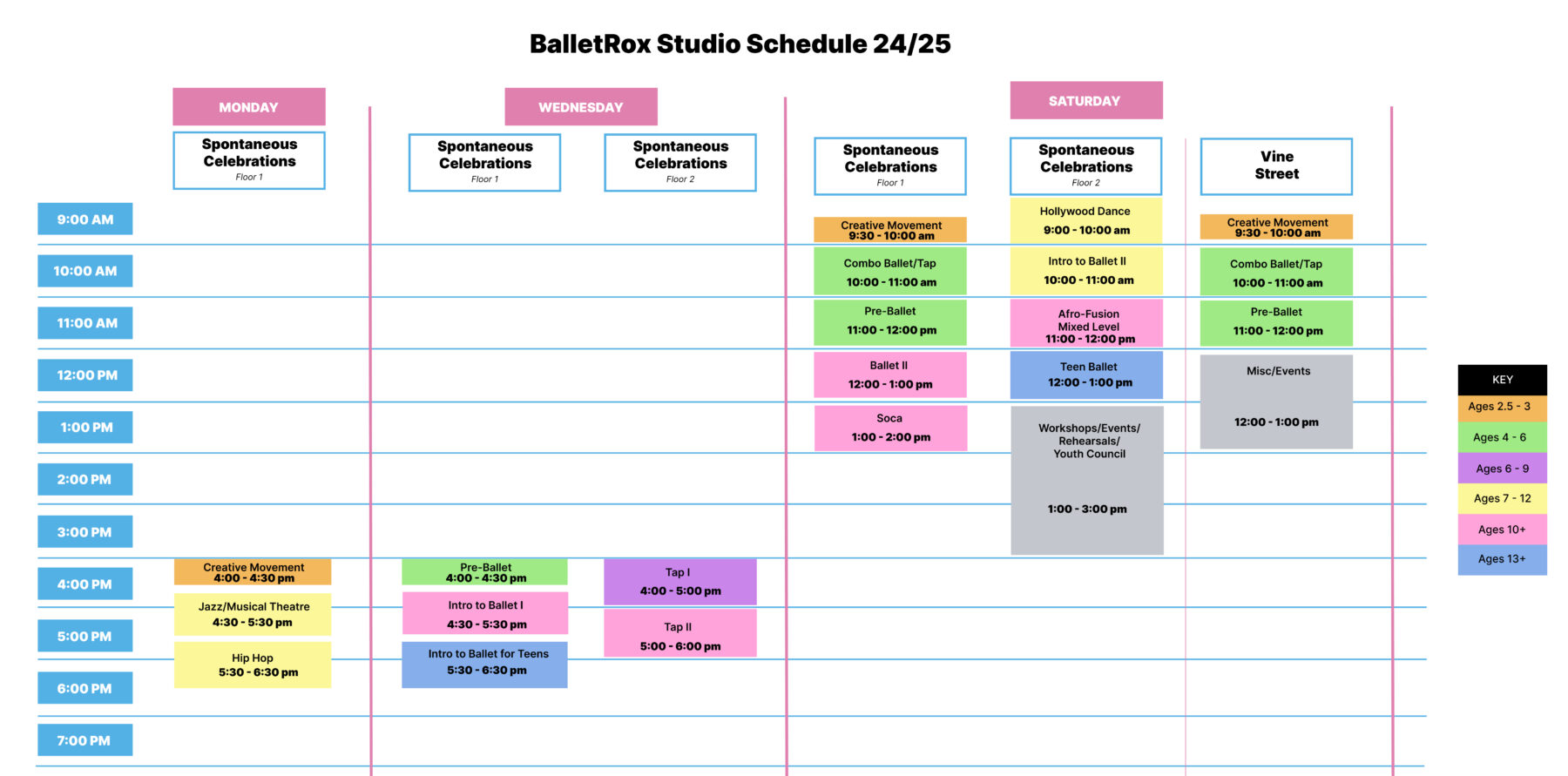 Schedule - BalletRox