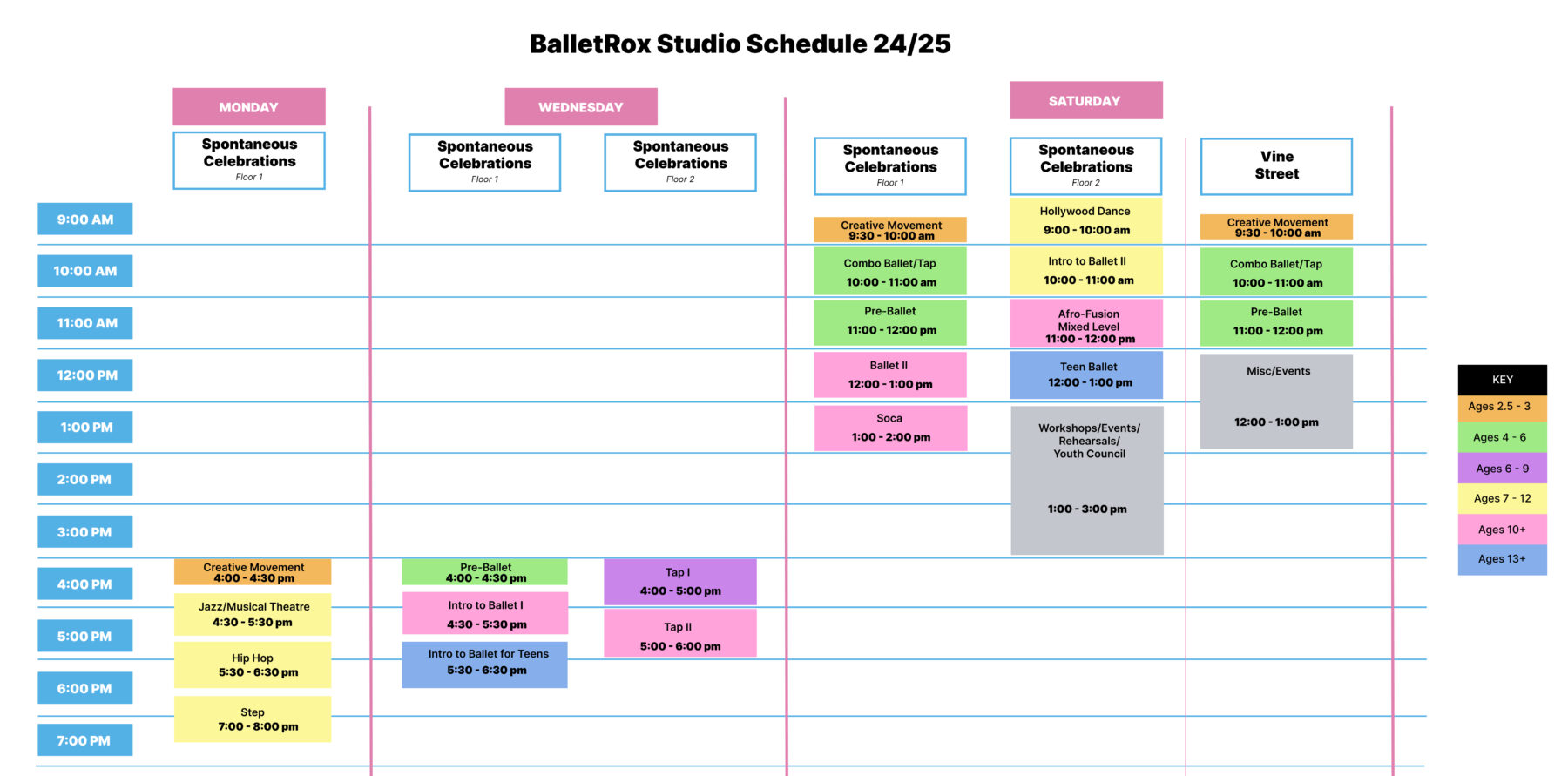 Schedule - BalletRox